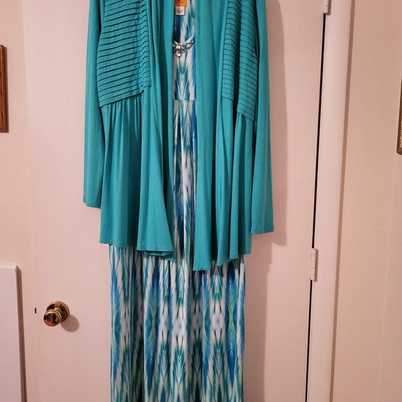 Ruby Rd. | Dresses | Ladies Ruby Rd Multi Green Color Maxi Dress L With ...